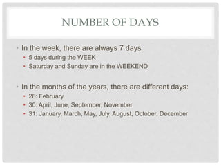 Clock and calendar | PPTX