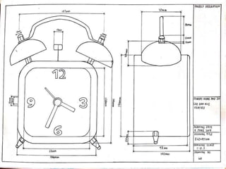 Clock and stapler orthograhpic drawings | PPT