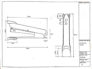 Clock and stapler orthograhpic drawings | PPT