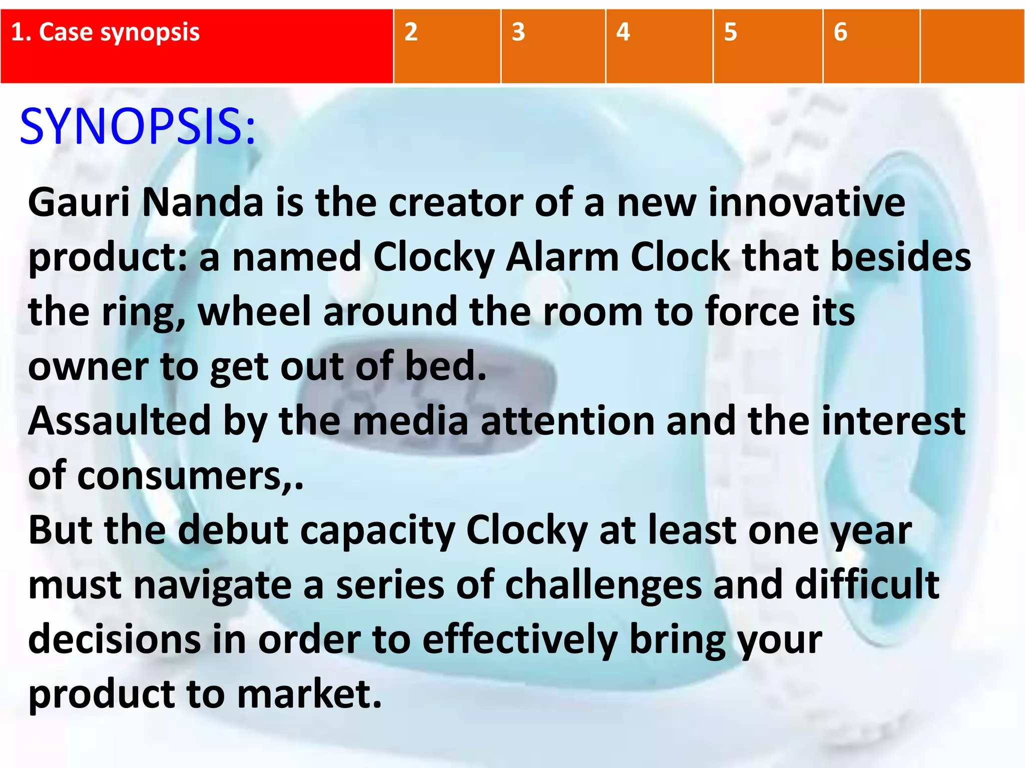 Clocky: The Runaway Alarm Clock Case Analysis | PPTX