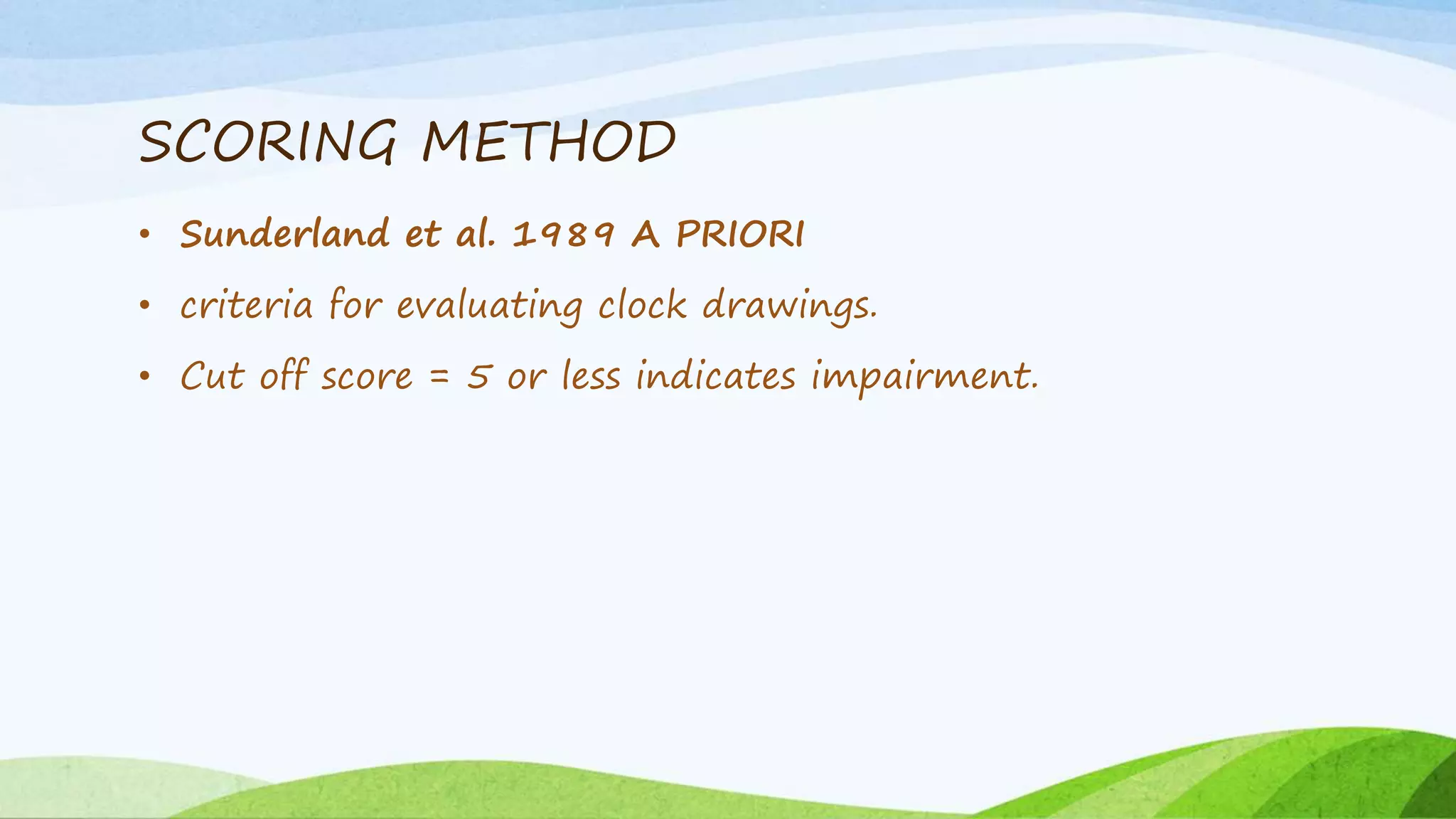 Clock drawing test | PPT