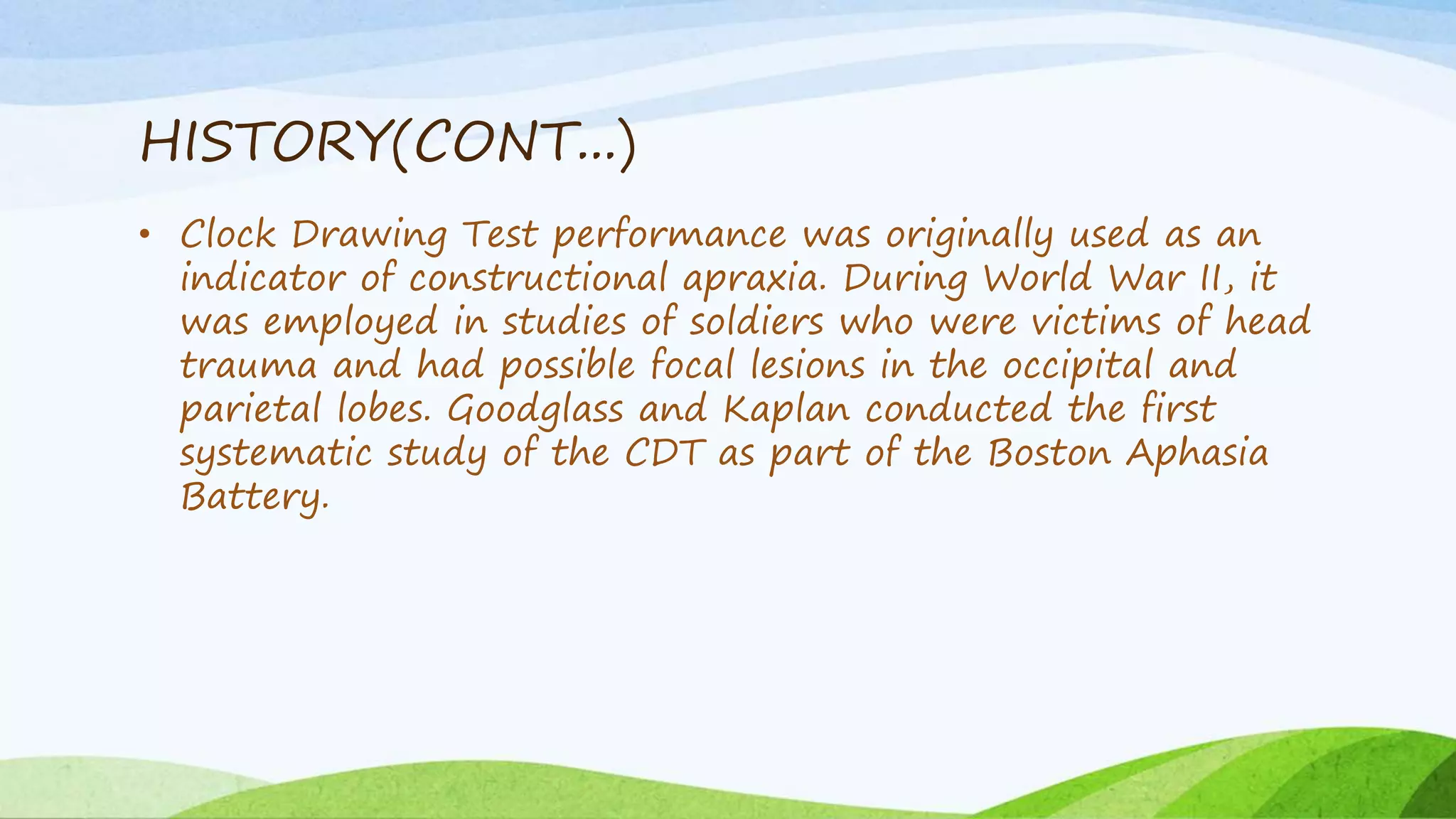 Clock drawing test | PPT