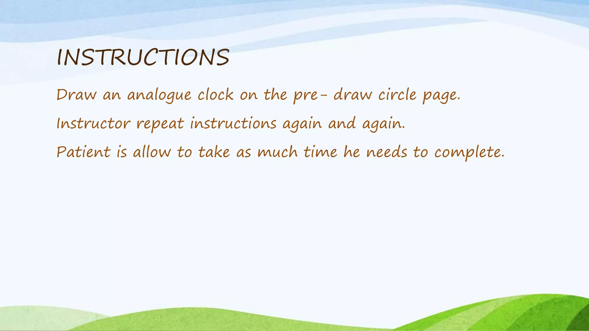 Clock drawing test | PPT