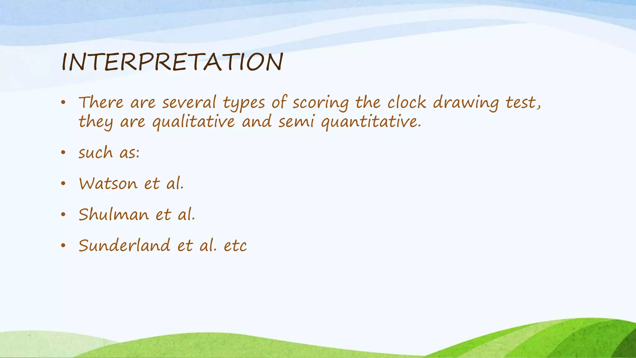 Clock drawing test | PPT