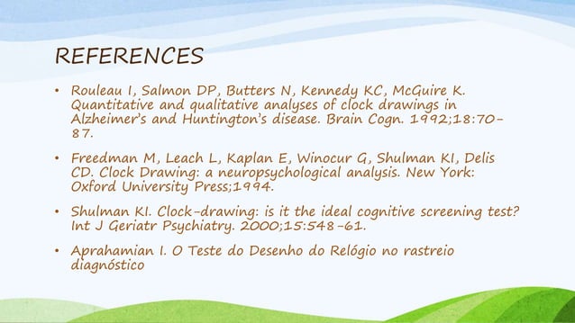Clock drawing test | PPT