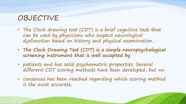 Clock drawing test | PPT