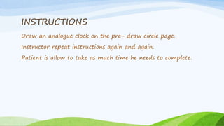 Clock drawing test | PPT