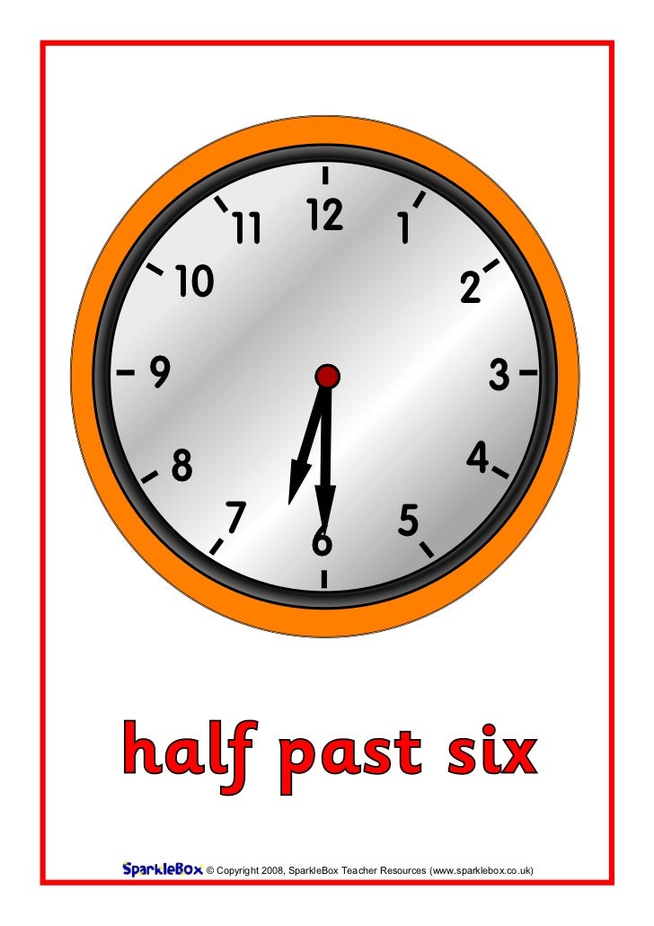 Clock half past