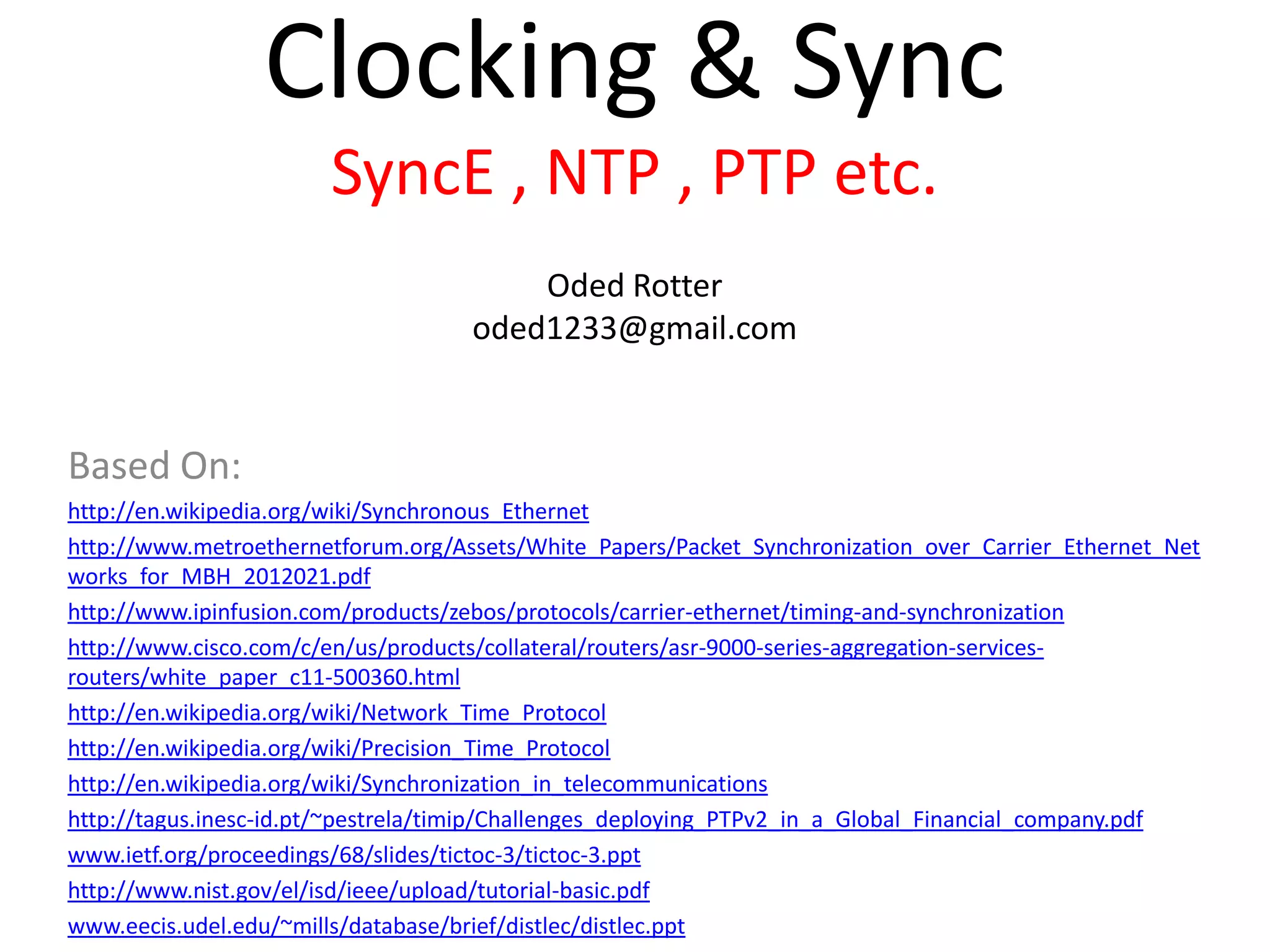 Clocking and sync | PDF