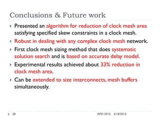 Clock mesh sizing slides | PPT