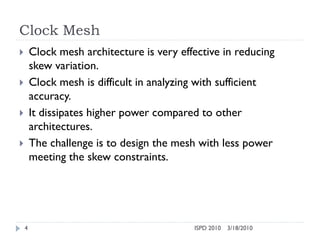 Clock mesh sizing slides | PPT