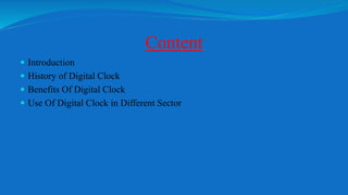 Digital clock presentation.ppt by shailendra Chaudhary | PPTX
