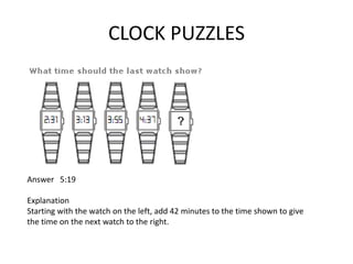 Clock puzzles | PPT