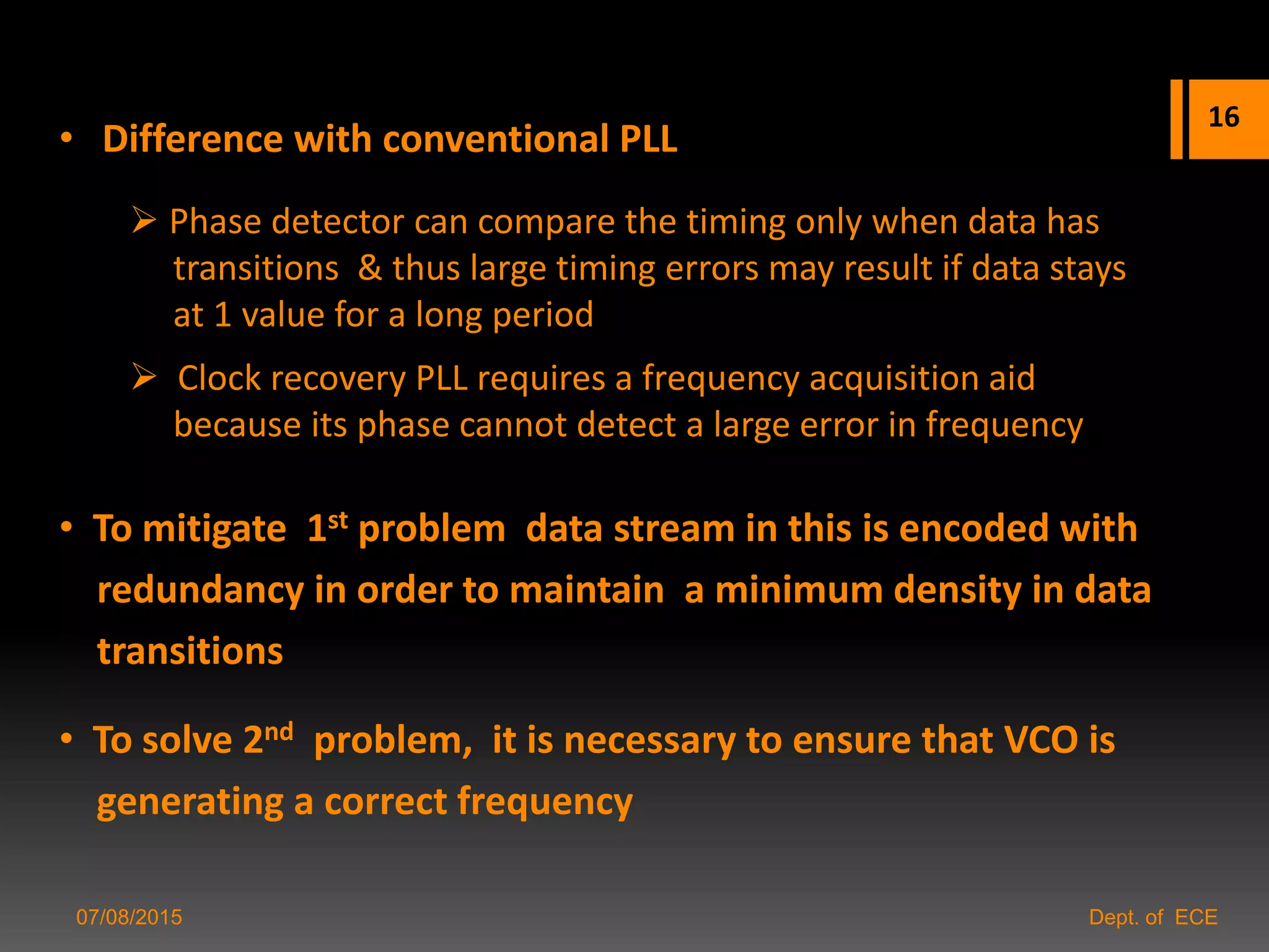 Clock recovery in mesochronous systems and pleisochronous systems | PPTX