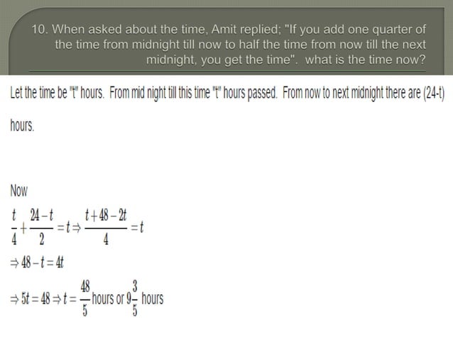 Clocks(quantitative aptitude) | PPTX | Physics | Science