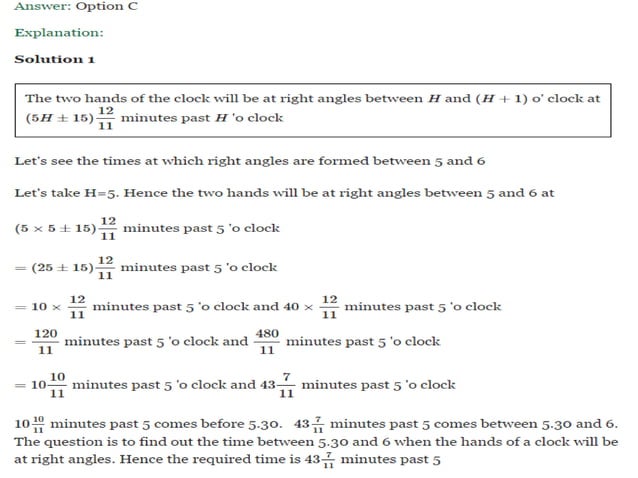 Clocks(quantitative aptitude) | PPTX | Physics | Science