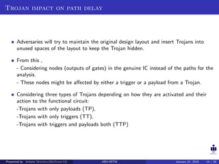 Hardware Trojan detection using Clock sweeping method | PPT