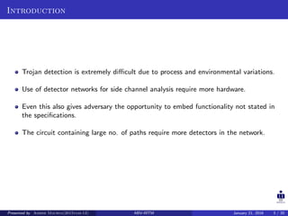 Hardware Trojan detection using Clock sweeping method | PPT
