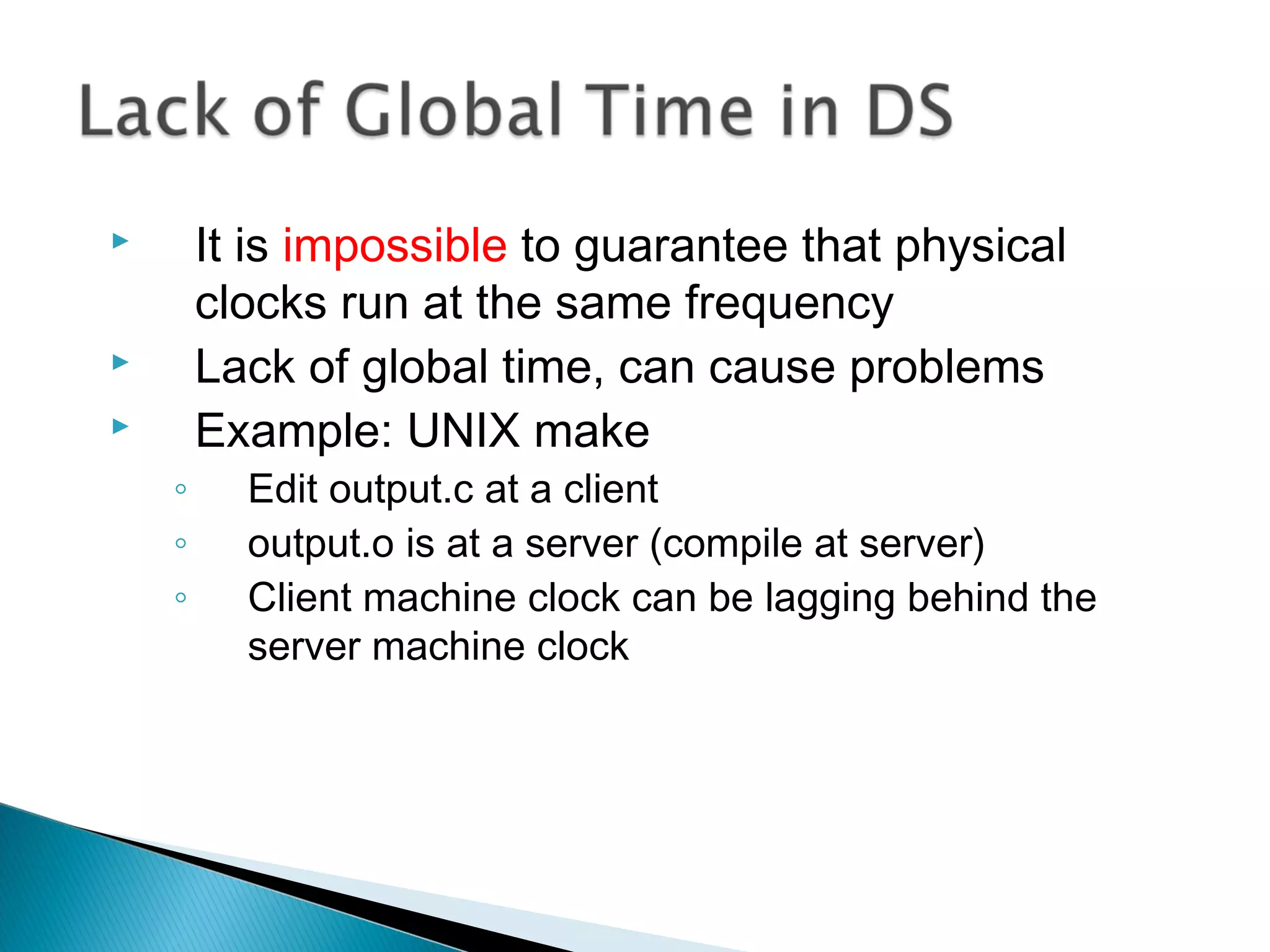 Clock Synchronization In Distributed System Ppt