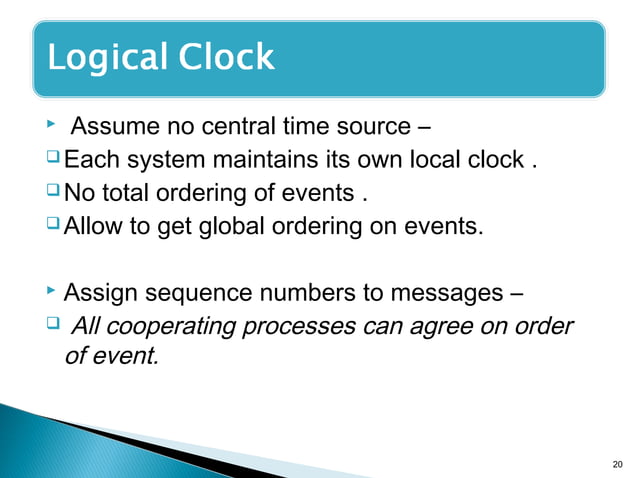 Clock synchronization in distributed system | PPT