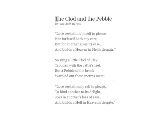 The Clod and The Pebble | PPT