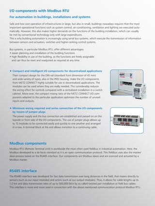 Modbus Remote I/O Modules | PDF