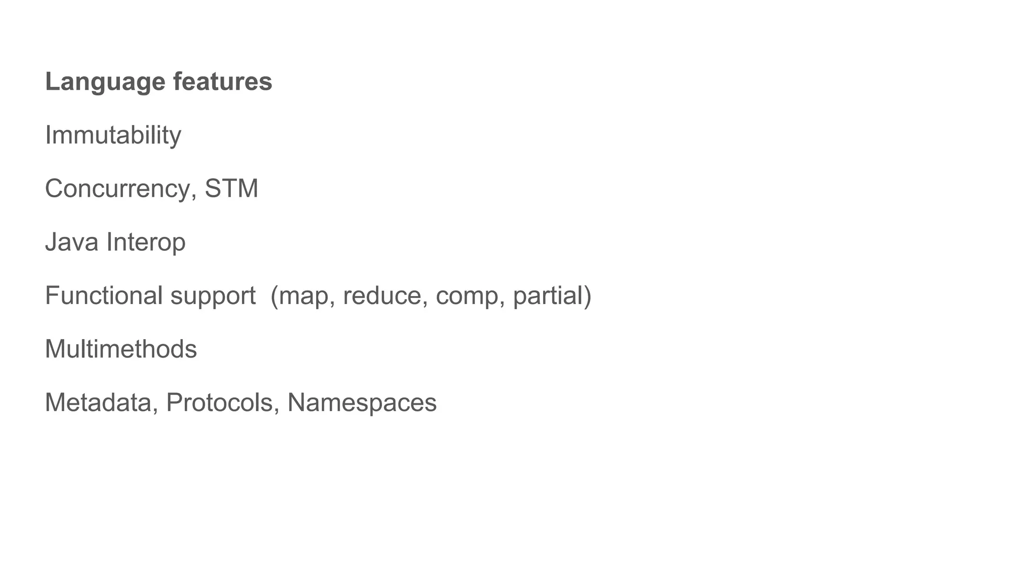 Clojure presentation | PPT