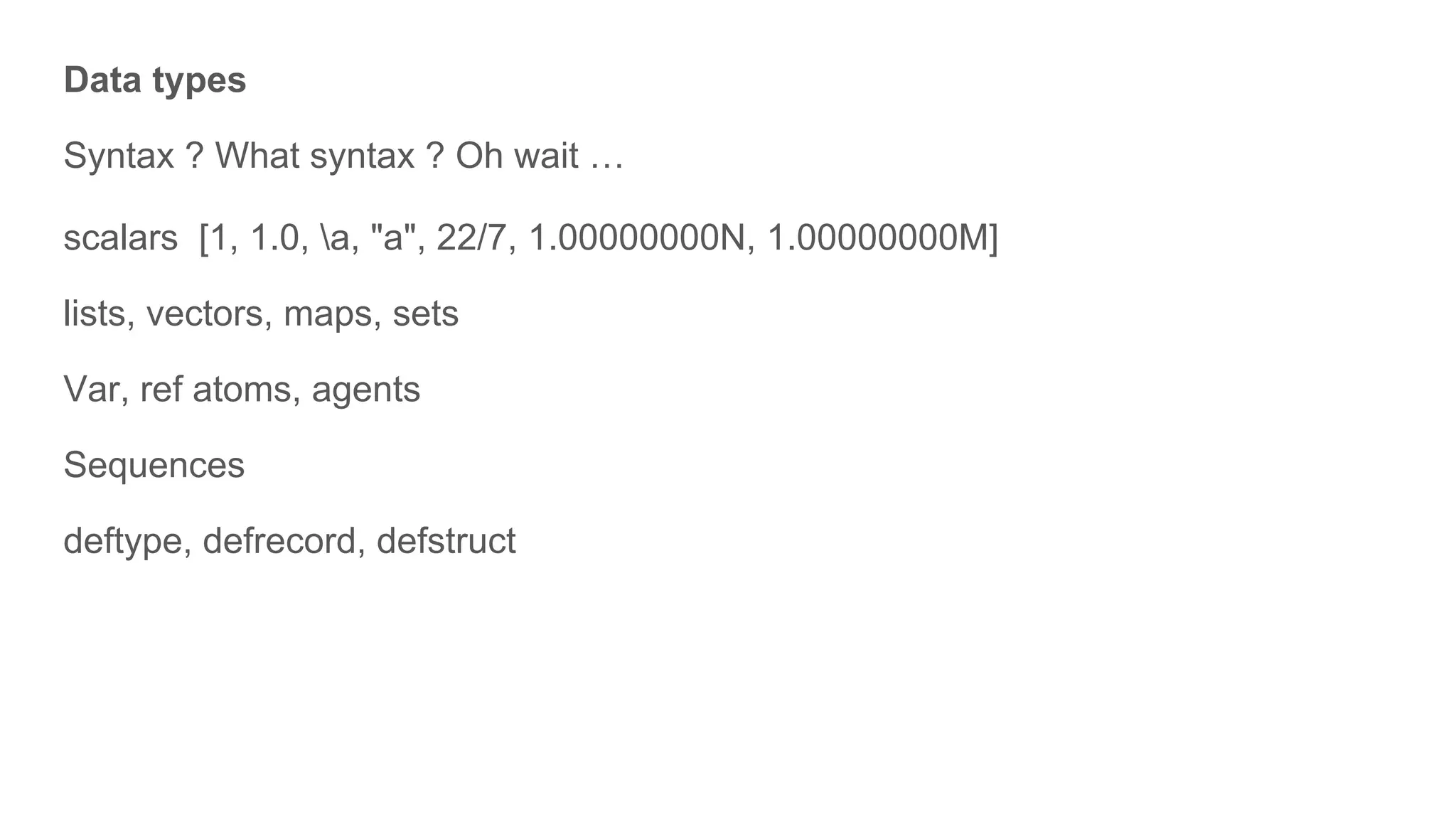 Clojure presentation | PPT