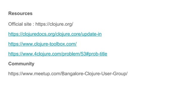 Clojure presentation | PPT
