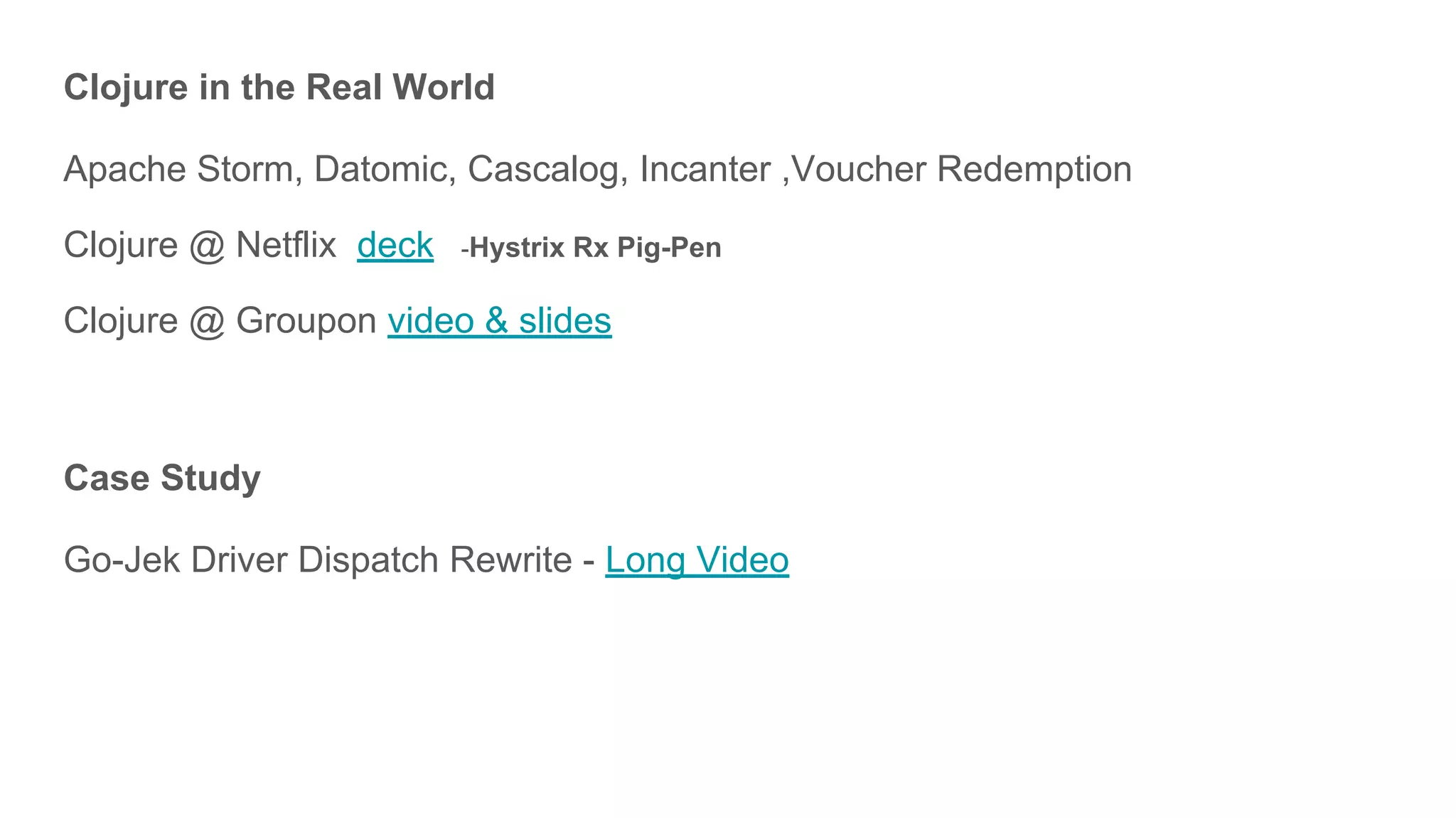 Clojure presentation | PDF