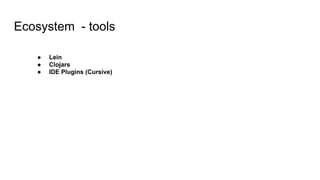 Clojure presentation | PPT