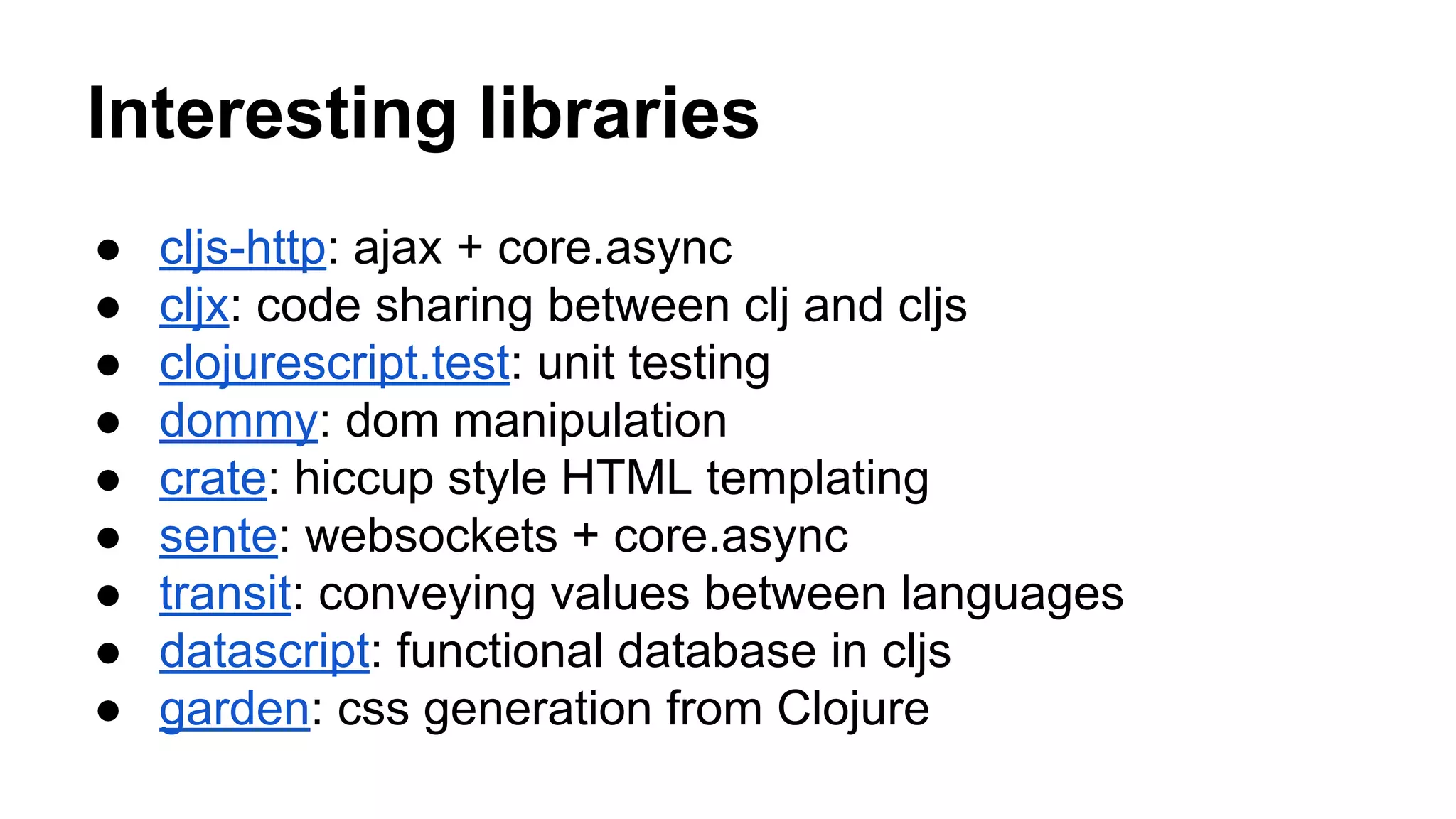 ClojureScript for the web | PDF | Web Development | Internet