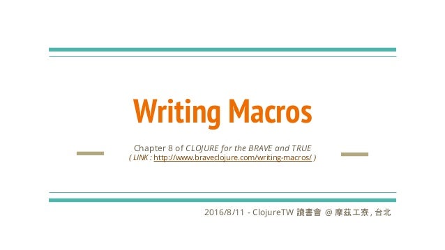 Writing Macros writing-macros