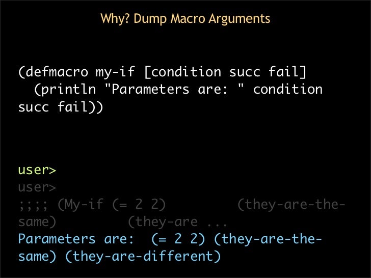 Lisp Macros in 20 Minutes (Featuring Clojure) Lisp Macros in 20 Minutes (Featuring Clojure)
