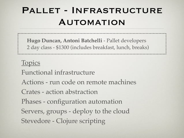 Clojure/West Overview (12/1/11) | PPT