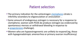 Clomiphene Citrate Stimulation Protocol for Non IVF Cycle | PPTX