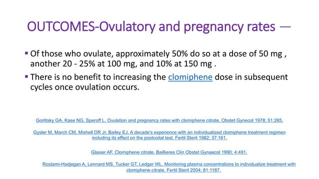 Clomiphene Citrate Stimulation Protocol for Non IVF Cycle | PPTX ...