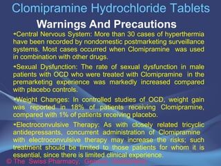 Clomipramine Hydrochloride for Treatment of Depression & Obsessive ...