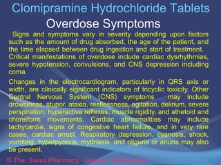 Clomipramine Hydrochloride for Treatment of Depression & Obsessive ...
