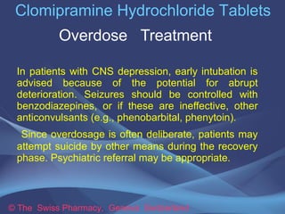 Clomipramine Hydrochloride for Treatment of Depression & Obsessive ...