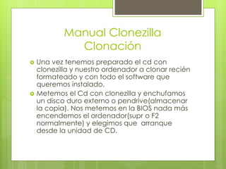 Tutorial Clonezilla: Clonación y Restauración | PDF | Photo Editing Software | Computer Software ...