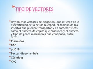 Clonacion de ADN | PPTX