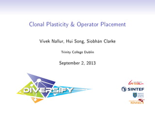 Clonal Plasticity & Operator Placement | PDF | Computer Networking | Computing