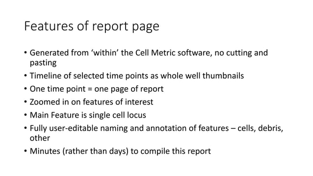 Clonality report for cell metric customer launch | PPTX