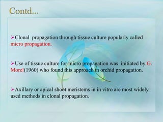 Clonal propagation in ornamental plants | PPTX