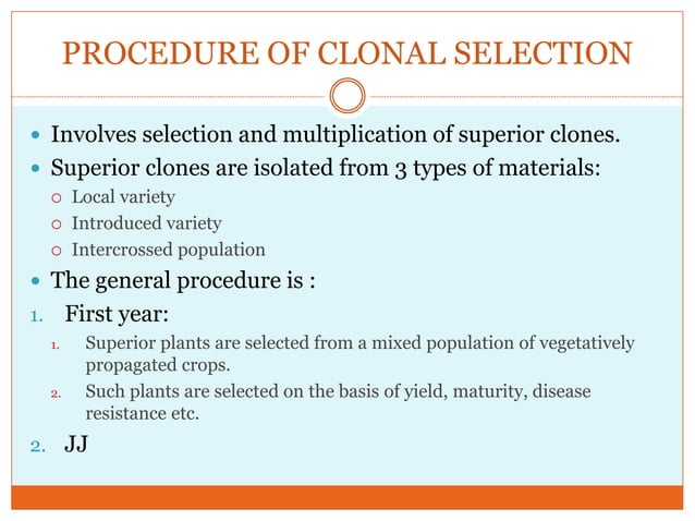 Clonal selection | PPTX | Gardening | Home & Garden