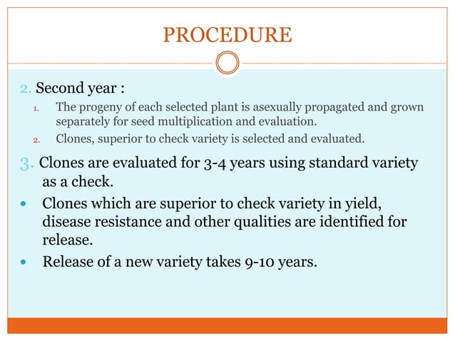 Clonal selection | PPTX | Gardening | Home & Garden