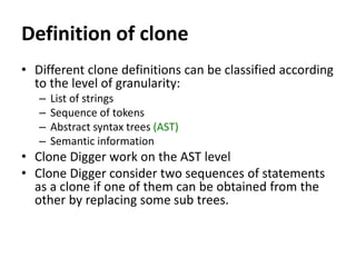 Clonedigger-Python | PPTX