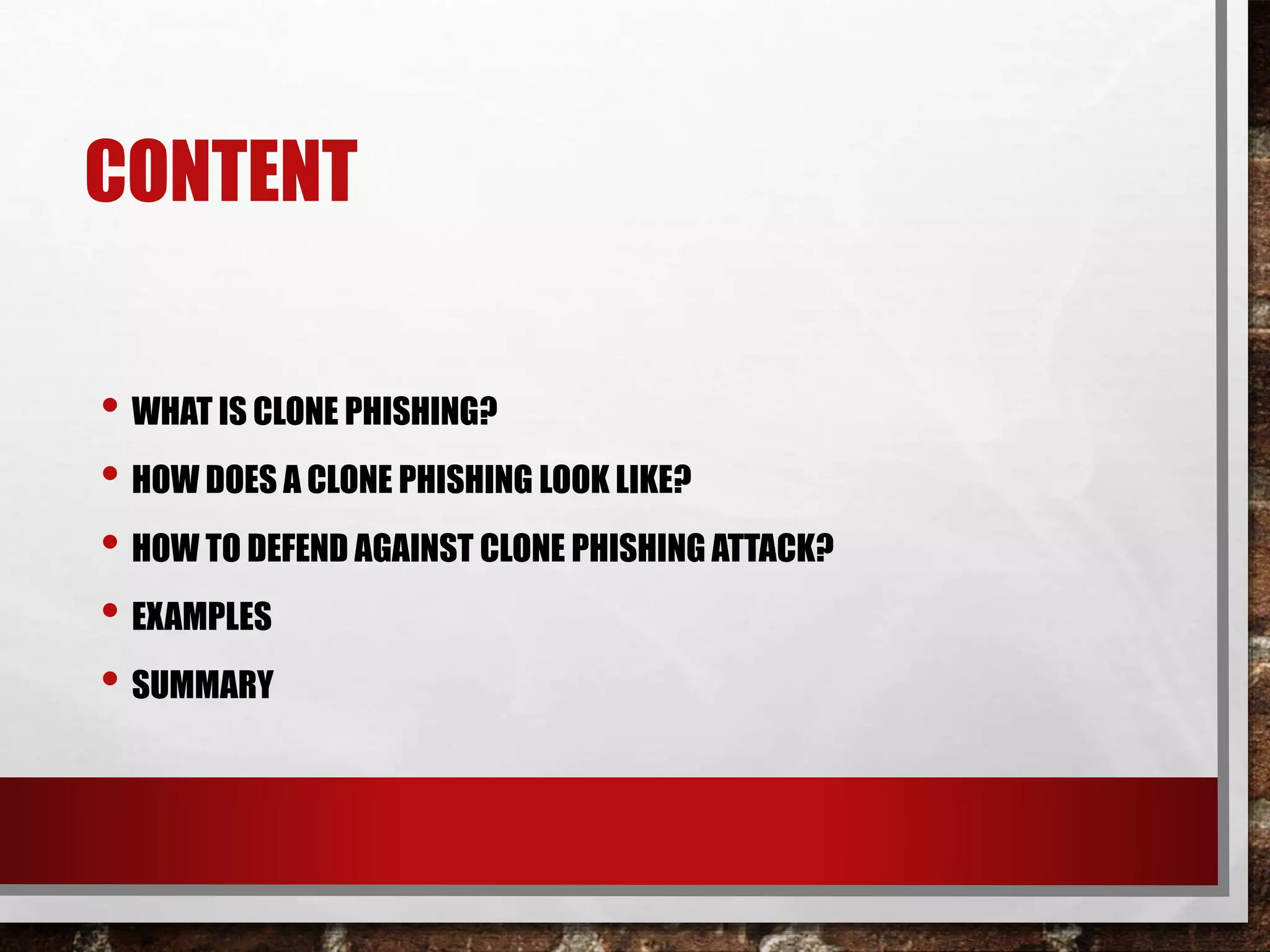 Clone phishing | PPTX