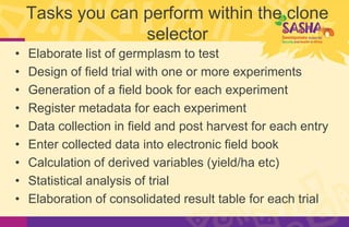 Cloneselector software training | PPT
